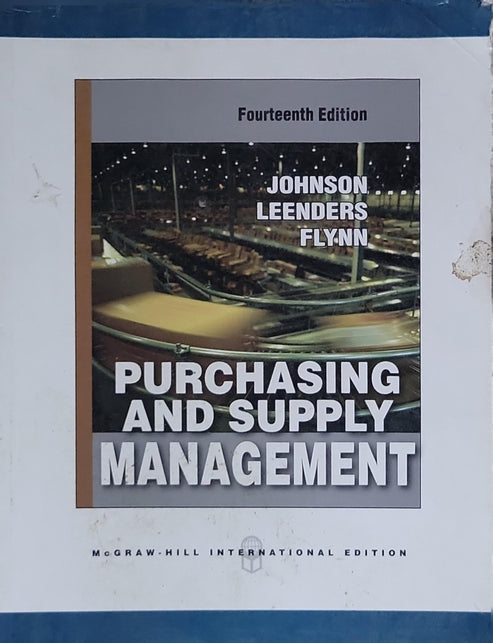 Purchasing and Supply Management By Johnson and Leenders and Flynn ...